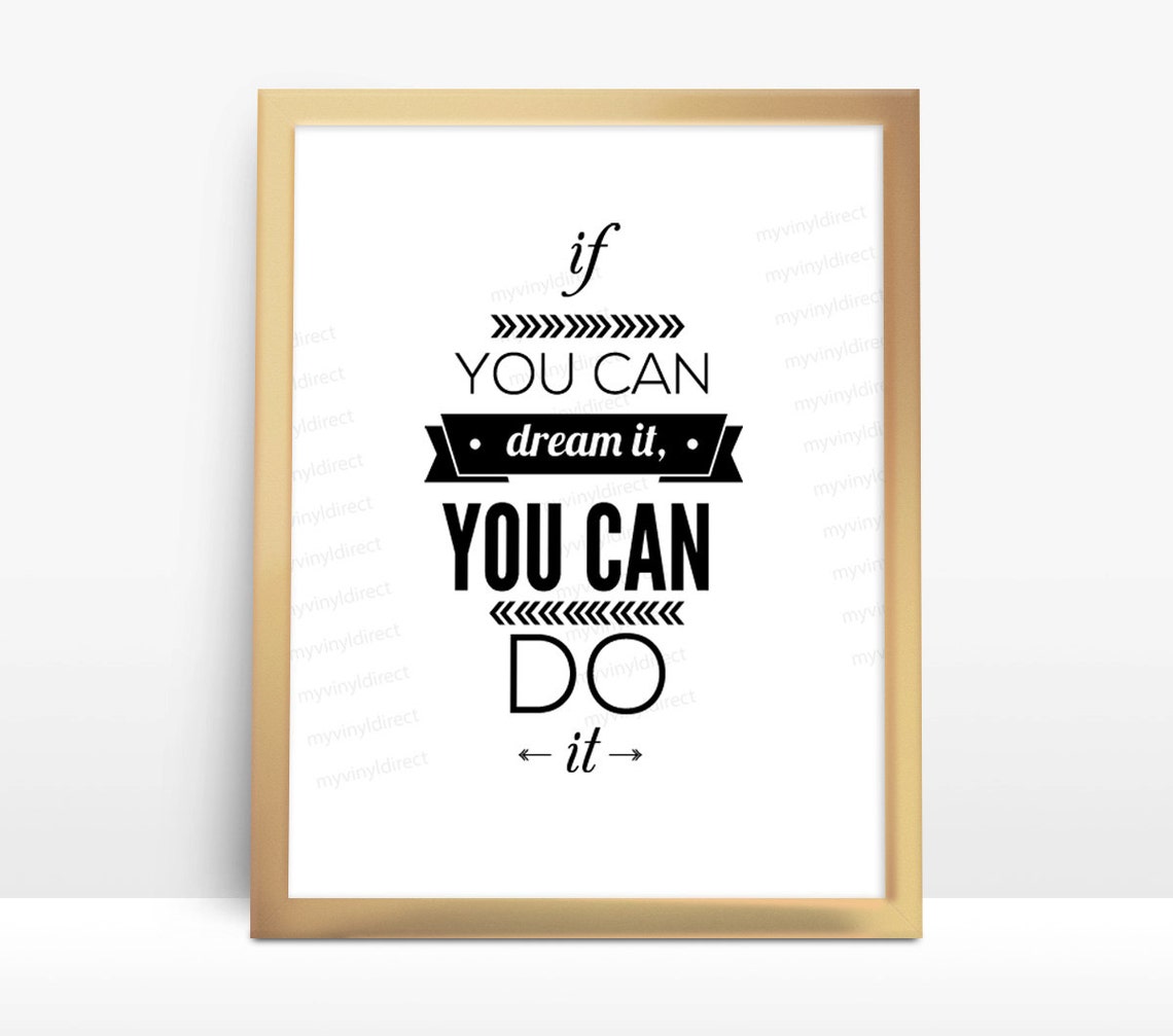 Dream It Do It Motivational Digital File 1 Design Vector | Etsy
