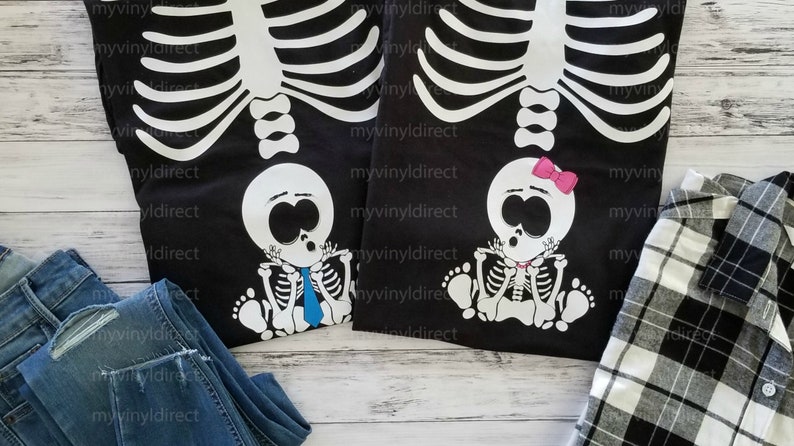 DIY Mama Skeleton & Baby Boy/girl SCREEN PRINT Transfer | Screenprint ...