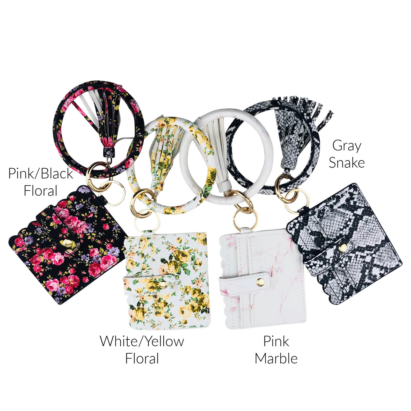 FREE SHIPPING ID Wallet Key Ring Bangle Boutique Style - Etsy