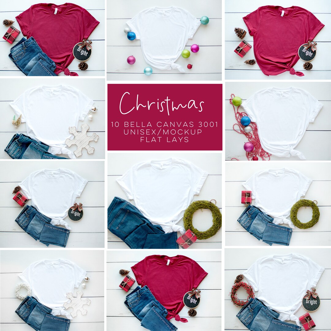 CHRISTMAS Flat Lays/mock Ups • 10 JPEG Images Bundle • Styled ...