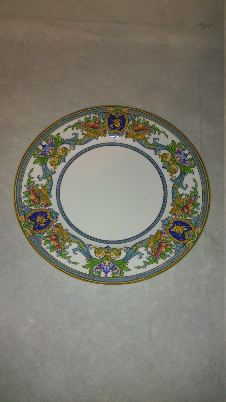 Cornucopia and Instrument Decorated Royal Worcester Dinner Plate With ...