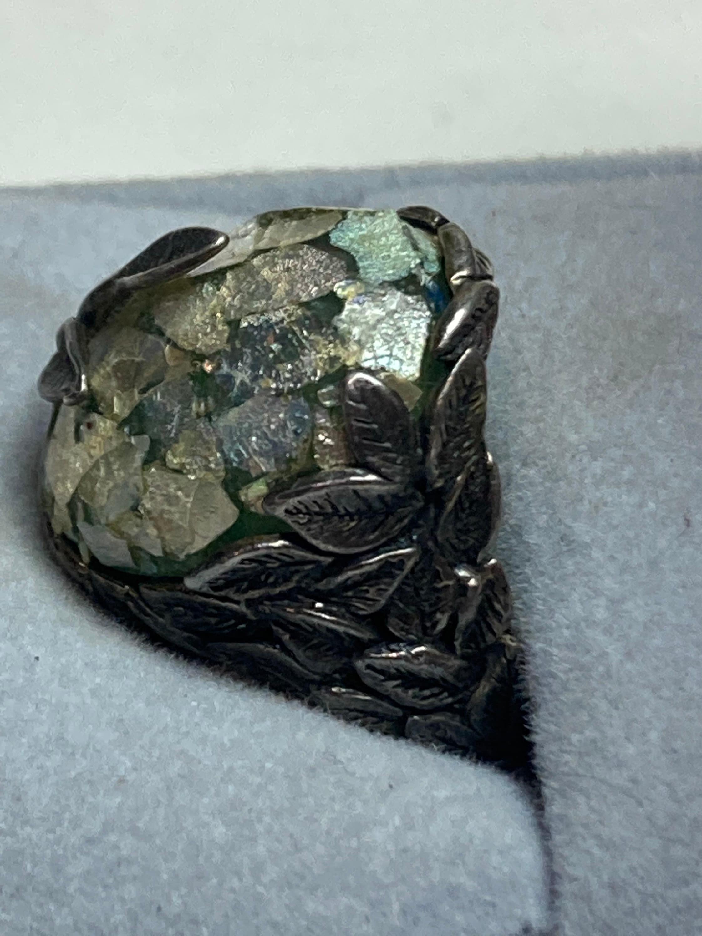 Noa Zuman Ancient Glass and Sterling Designer Ring - Etsy