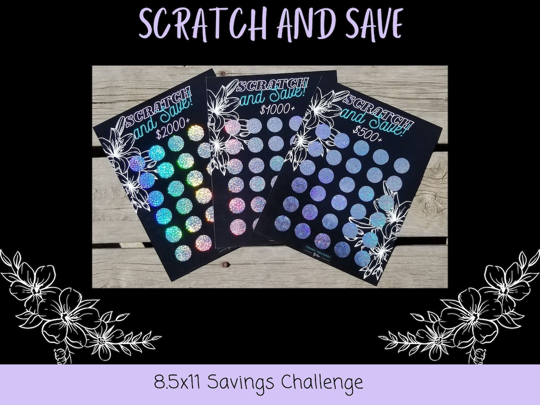 Scratch and Save Saving Scratch off Challenge Savings Challenge - Etsy