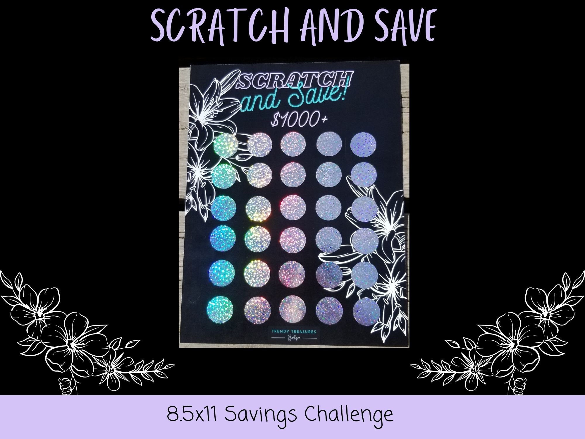 Scratch and Save Saving Scratch off Challenge Savings Challenge - Etsy