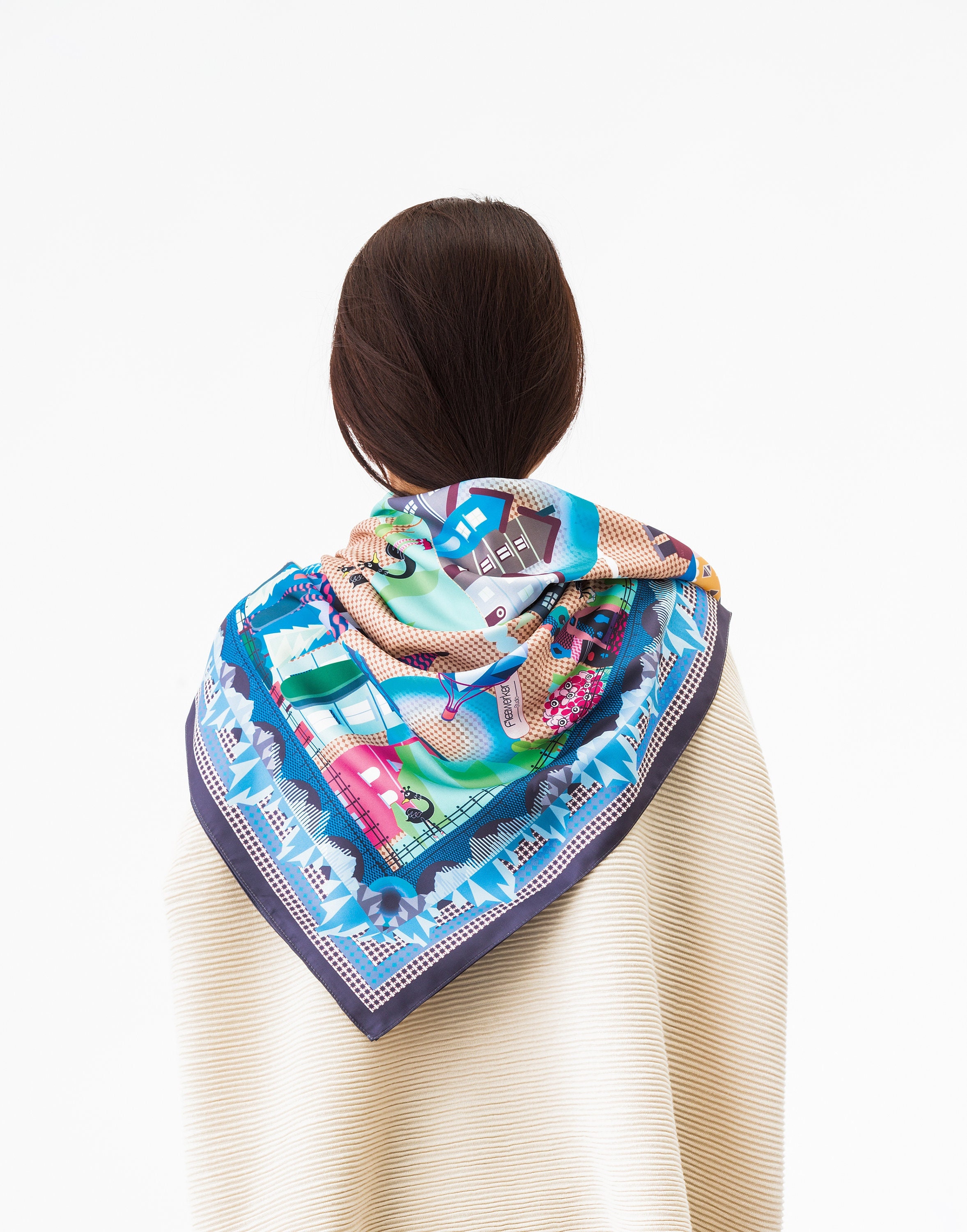 Houses Road Map Pattern Illustration,paÑuelo BUFANDA , Gift Idea ...