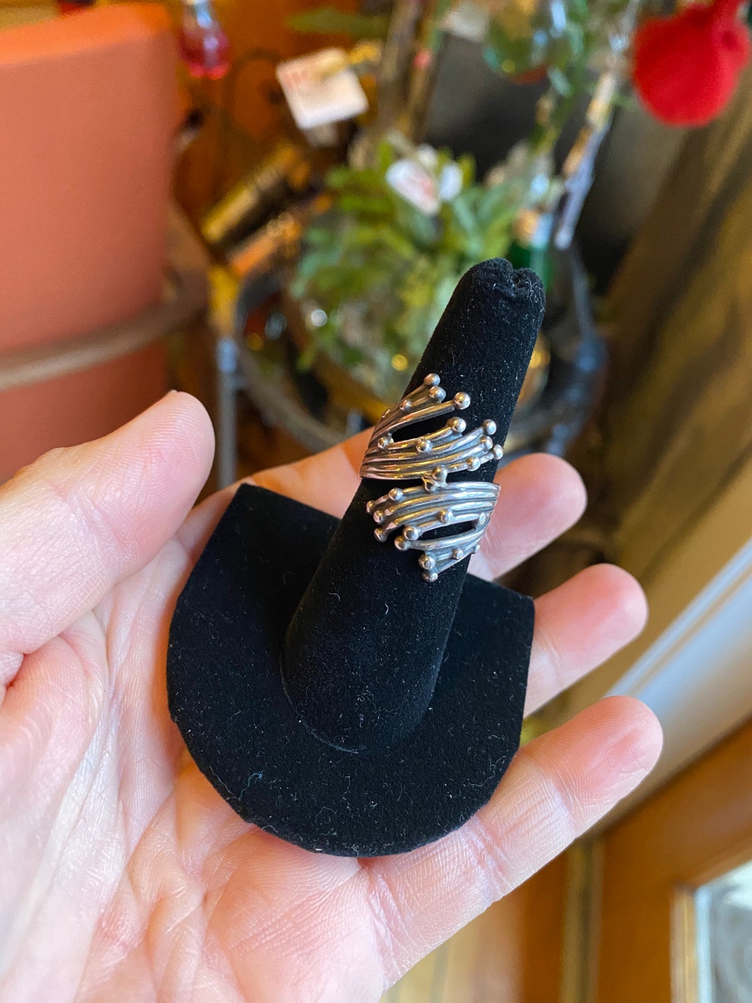 70s Retro Sterling Silver 925 Ring Size 7 - Etsy