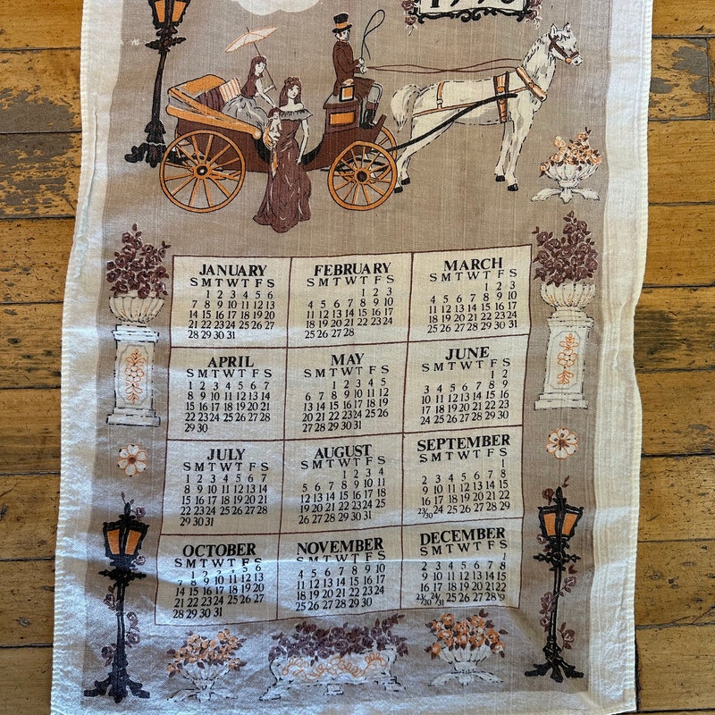 Calendar Tea Towel - Etsy