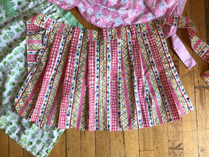 Lot of 3 Aprons 2 Handmade and 1 Store Bought is Reversible | Etsy