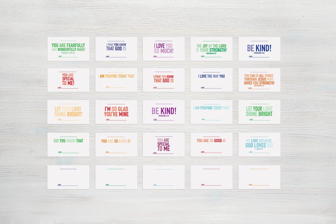 Inspirational Lunchbox Notes, Back to School, Mom Gift (25 Count) - Etsy