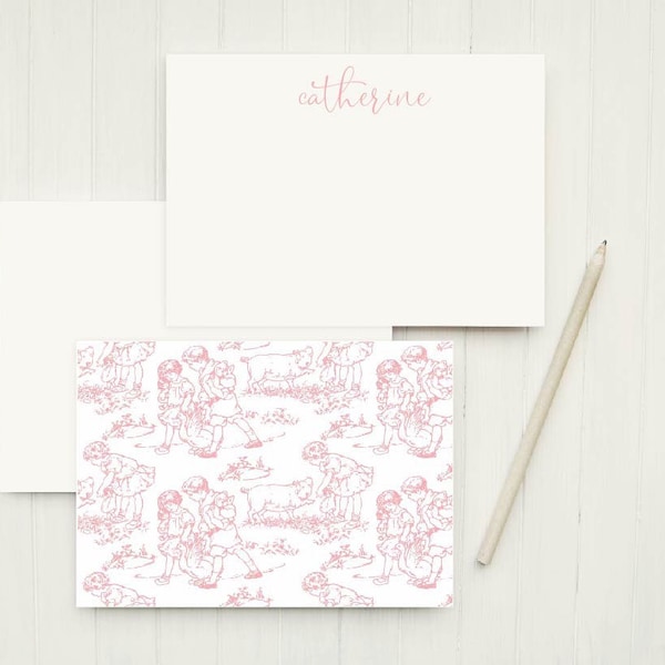 Toile Stationery - Etsy