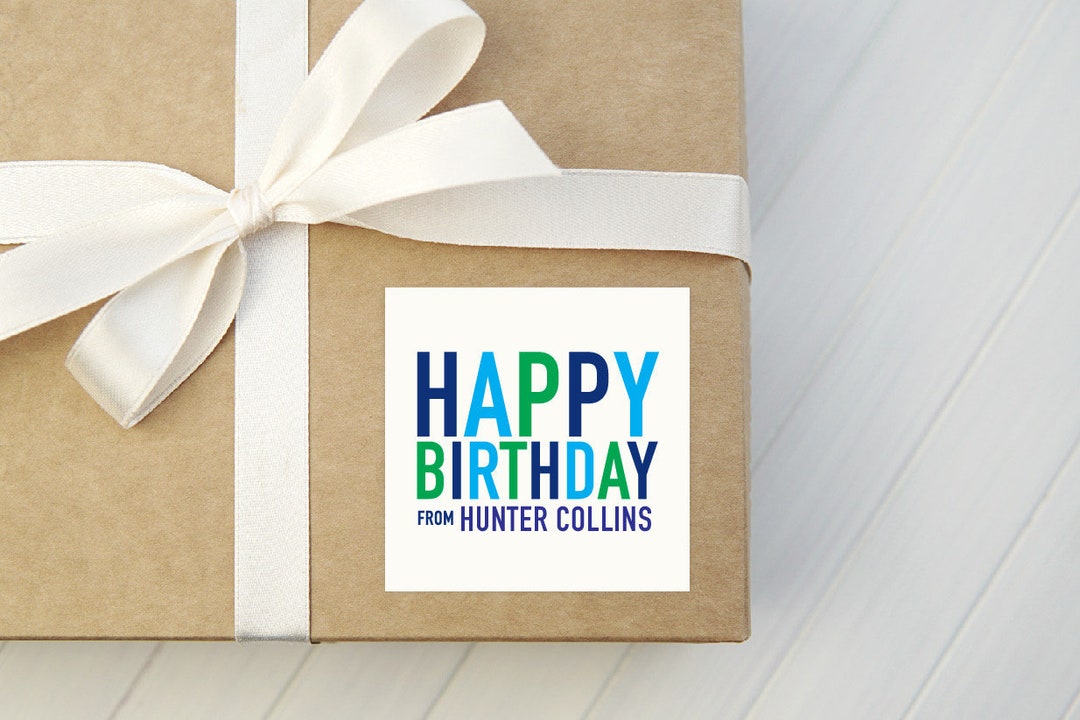 Personalized Birthday Gift Tags, Birthday Gift Stickers, Gift Stickers ...