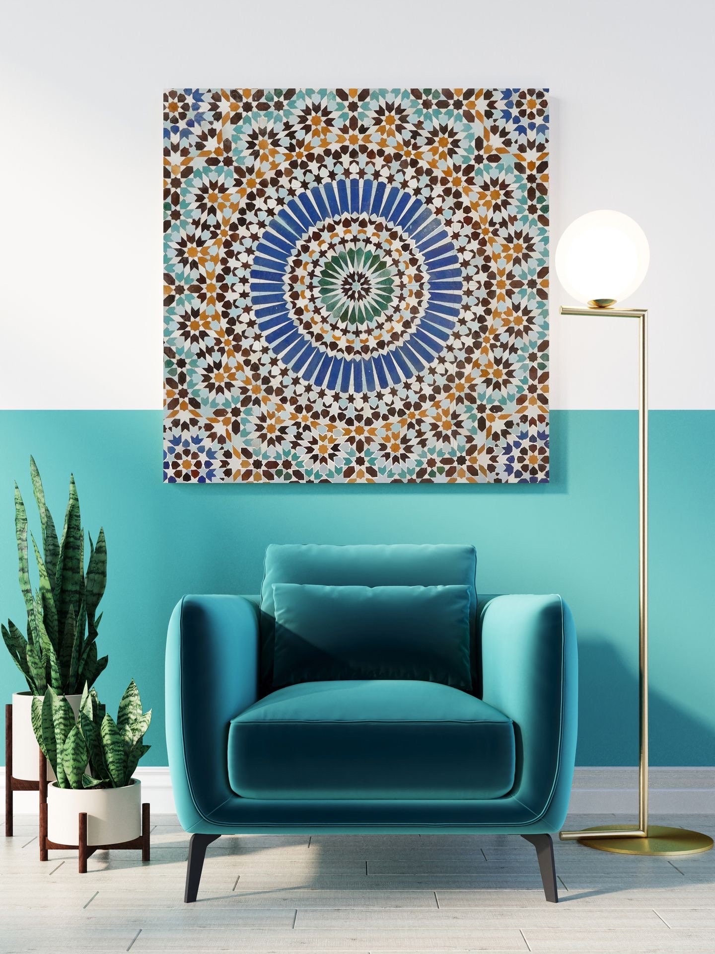 Arabic Mosaic Tile Mural: Colorful Islamic Art Decor - Etsy