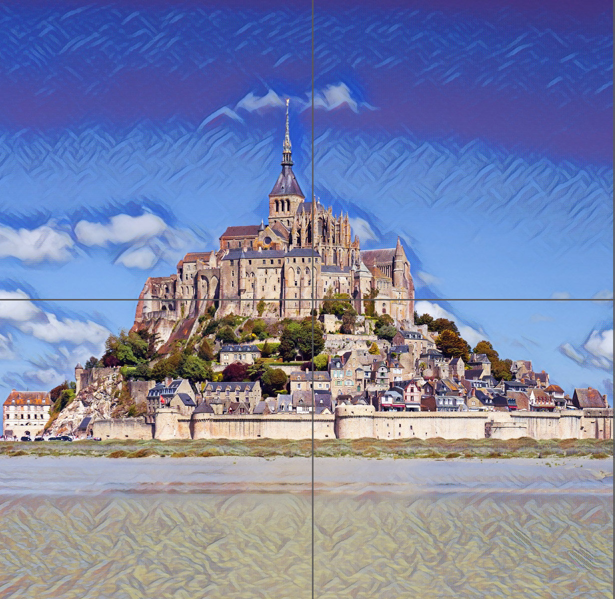 Tile Mural/Mosaic Ceramic Mont St-Michel France Beautiful | Etsy