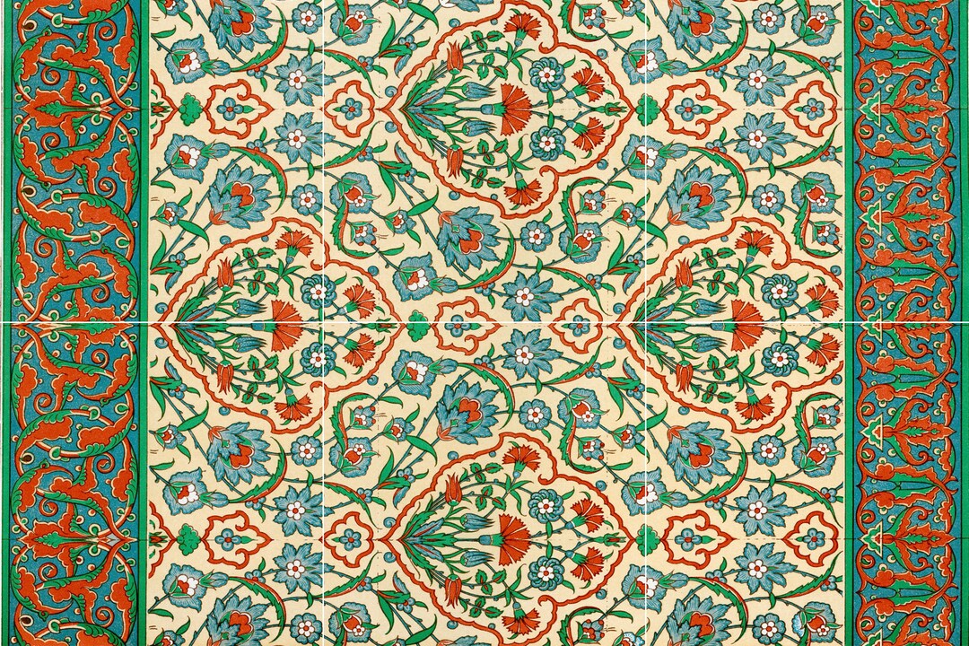 Tile Mural/mosaic Ceramic Panel of Arabic Pattern Arabic Art Decor ...