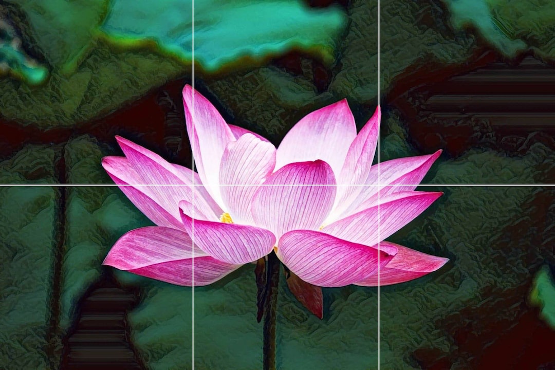 Tile Mural/mosaic Ceramic Panel of a Lotus Flowers - Lotus Wall Print ...