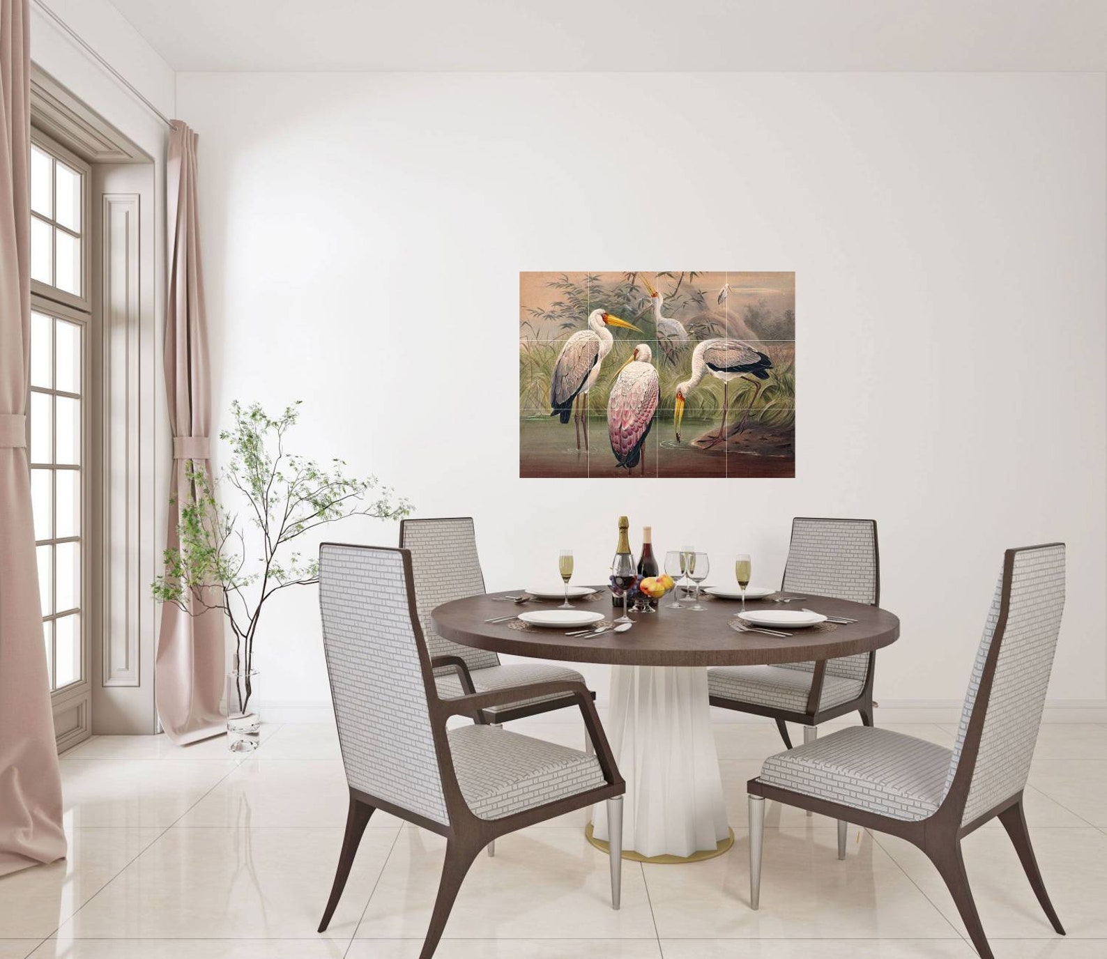 Tile Mural/mosaic Ceramic Panel of the African Wood Ibis - Etsy