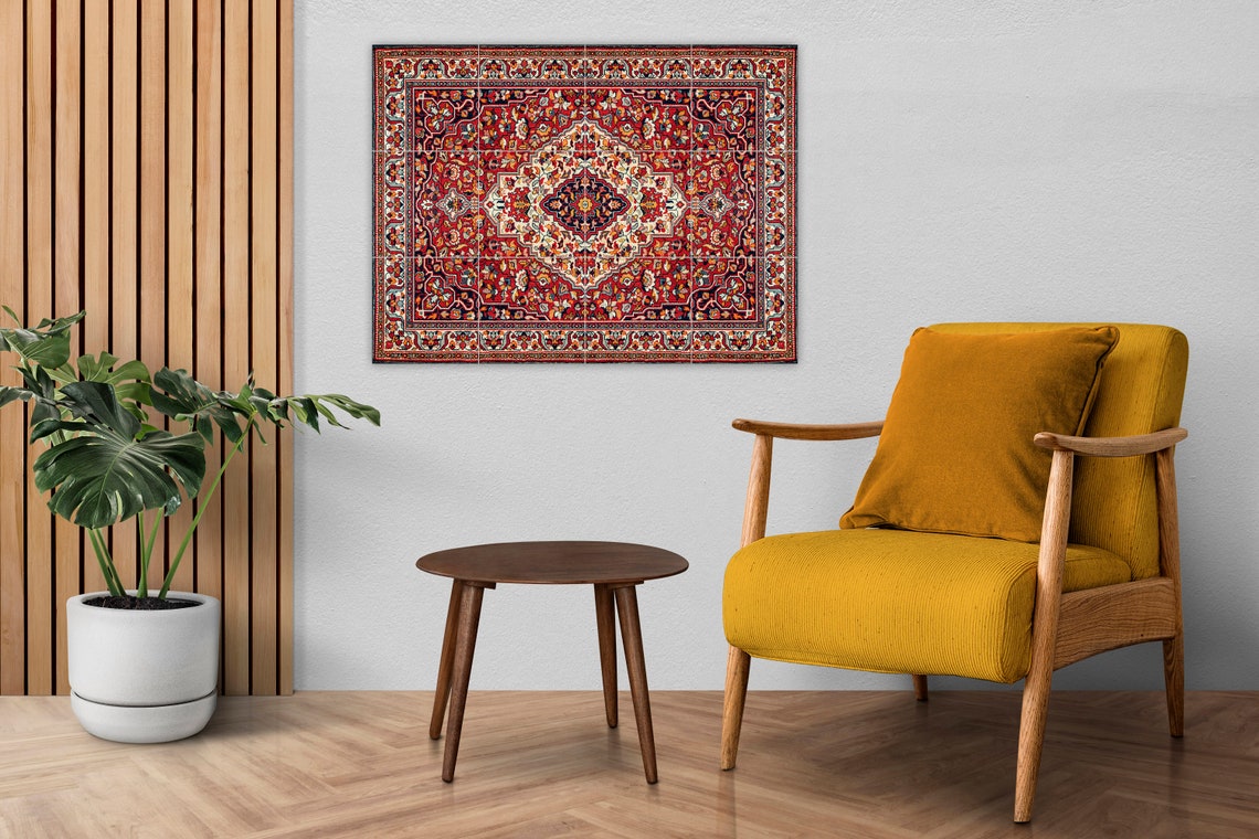 Arabic Pattern Tile Mural: Ceramic Mosaic Panel, Islamic Art Decor - Etsy