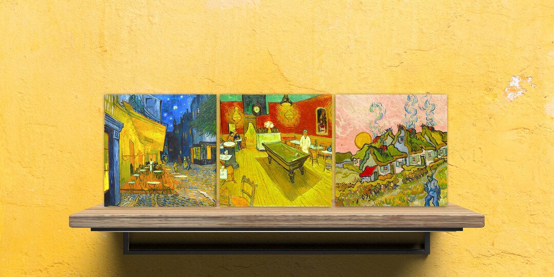 Van Gogh Set of 3 Ceramic Tiles, Ceramic Decor Tiles, Kitchen ...