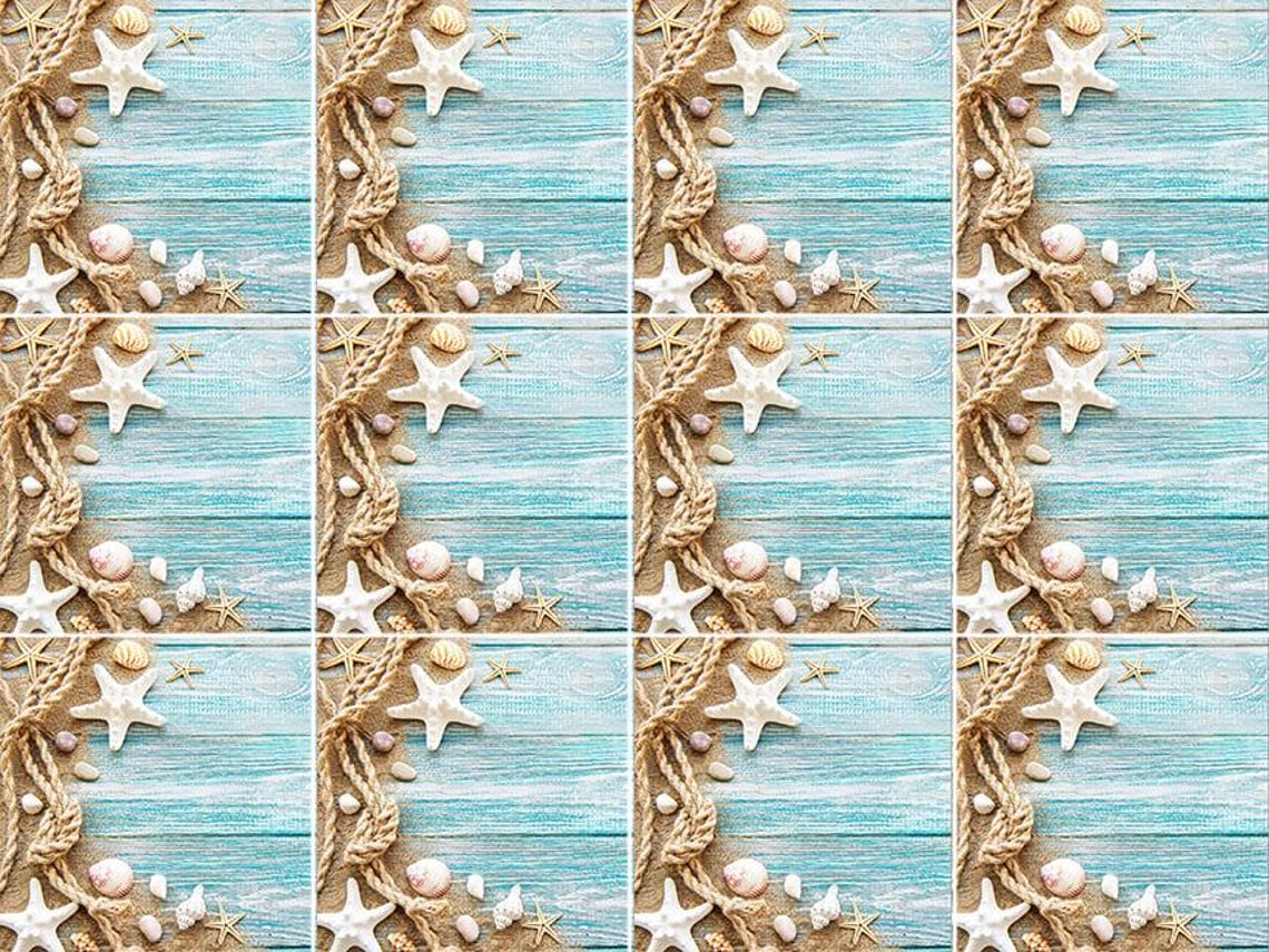 Sea Shells Tile: Coastal Decor Ceramic Tile for Backsplash - Etsy