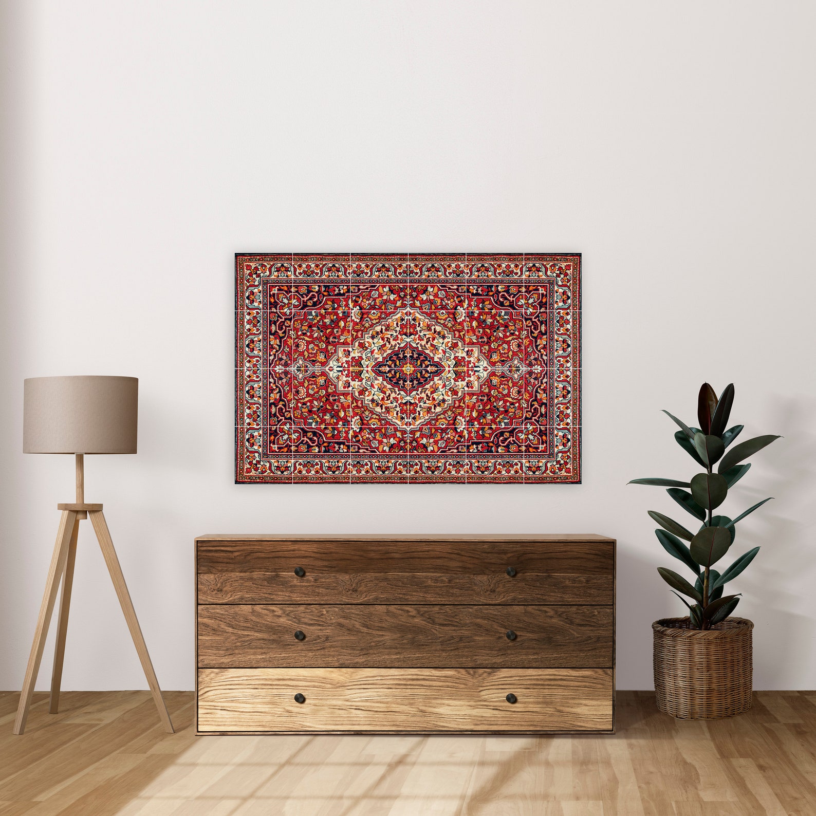 Arabic Pattern Tile Mural: Ceramic Mosaic Panel, Islamic Art Decor - Etsy