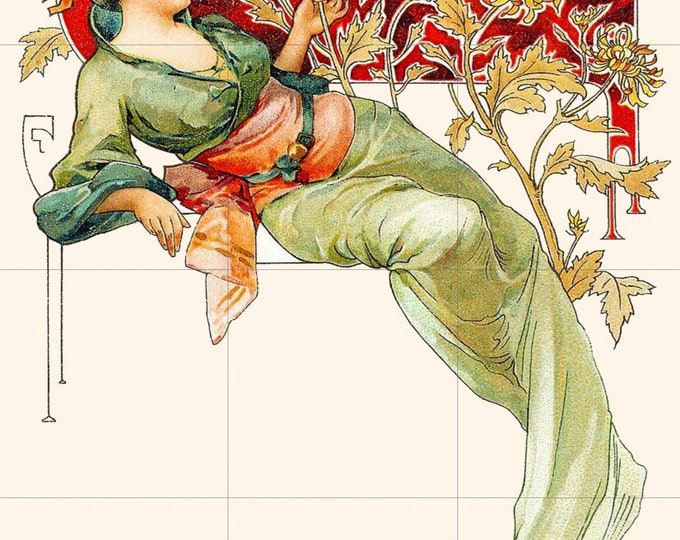 Tiles, Tile, Alfred Mucha Print, Alfons Mucha , Mucha, Decorative Tiles ...