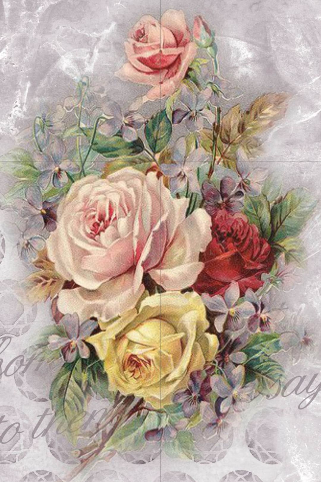Tile Mural/mosaic Ceramic of Roses Watercolour Painting - Flower Wall ...