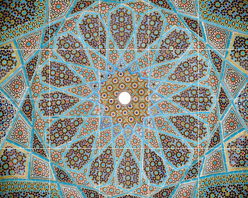 Tile Mural/mosaic Ceramic Panel of Arabic Pattern Arabic Art - Etsy