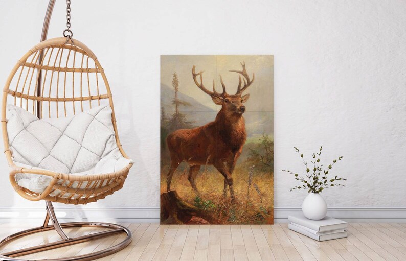 Stag Ceramic Tile Mural: Anton Weinberger Deer Art Forest Animal Wall ...