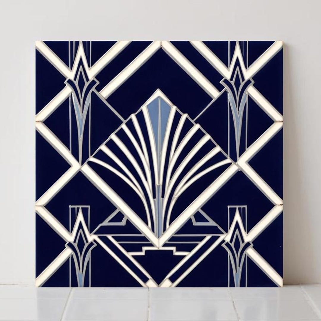 Art Deco Ceramic Tile Geometric Wall Decor Retro Kitchen Backsplash