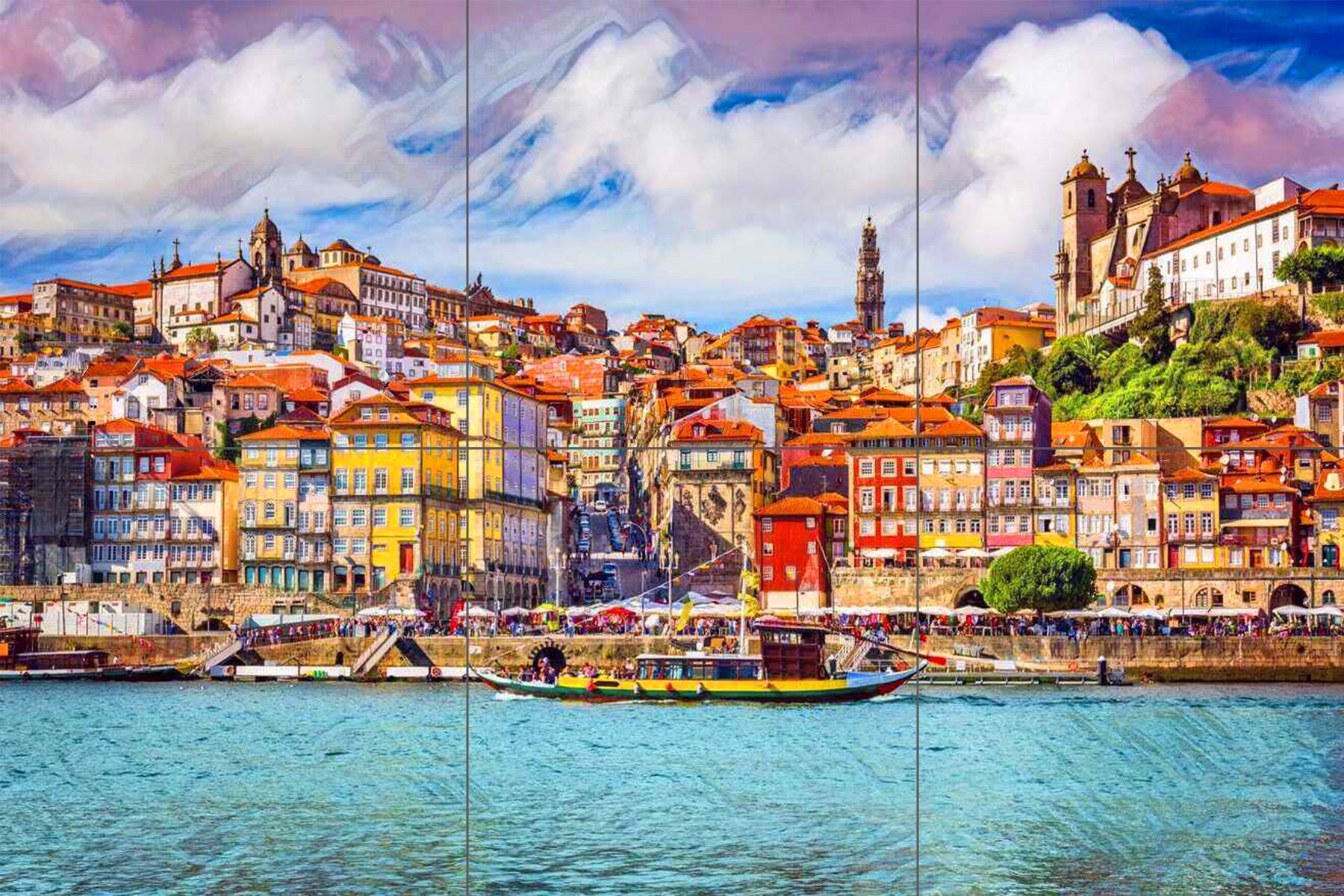 Tile Mural/Mosaic Ceramic Panel of Porto Portugal Beautiful | Etsy