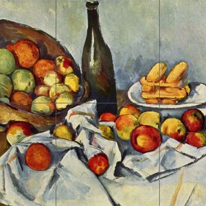 Tile Mural/mosaic Ceramic Panel of Paul Cezanne Basket of Apples ...