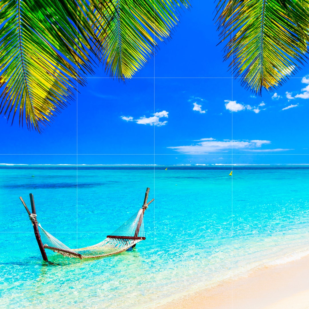 Tile Mural/mosaic Ceramic Panel of Tropical Beach - Sea Mural ...