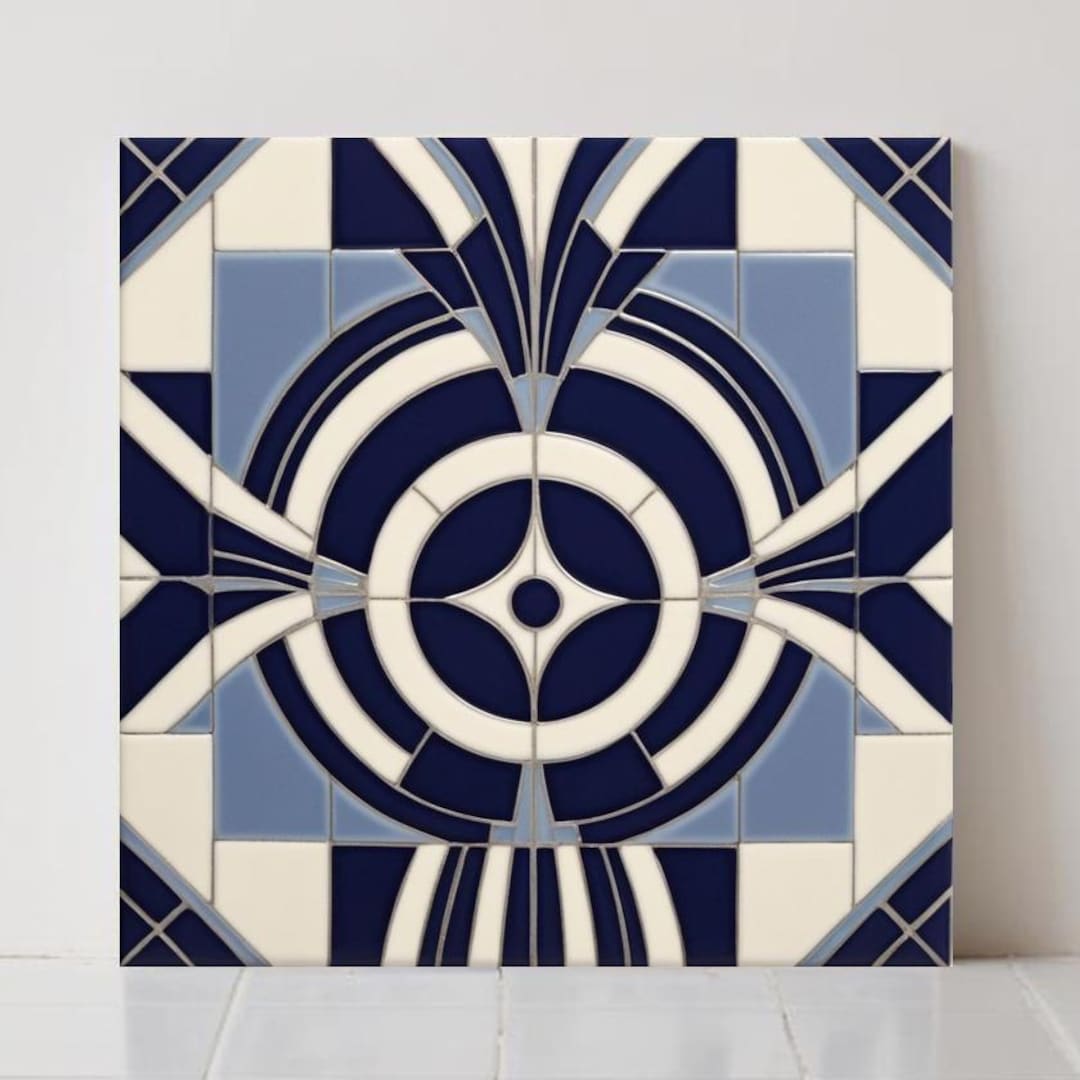 Art Deco Ceramic Tile Geometric Wall Decor Kitchen Backsplash Retro