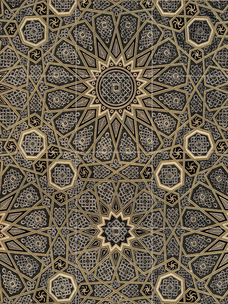 Tile Mural/mosaic Ceramic Panel of Moroccan Pattern Arabic - Etsy