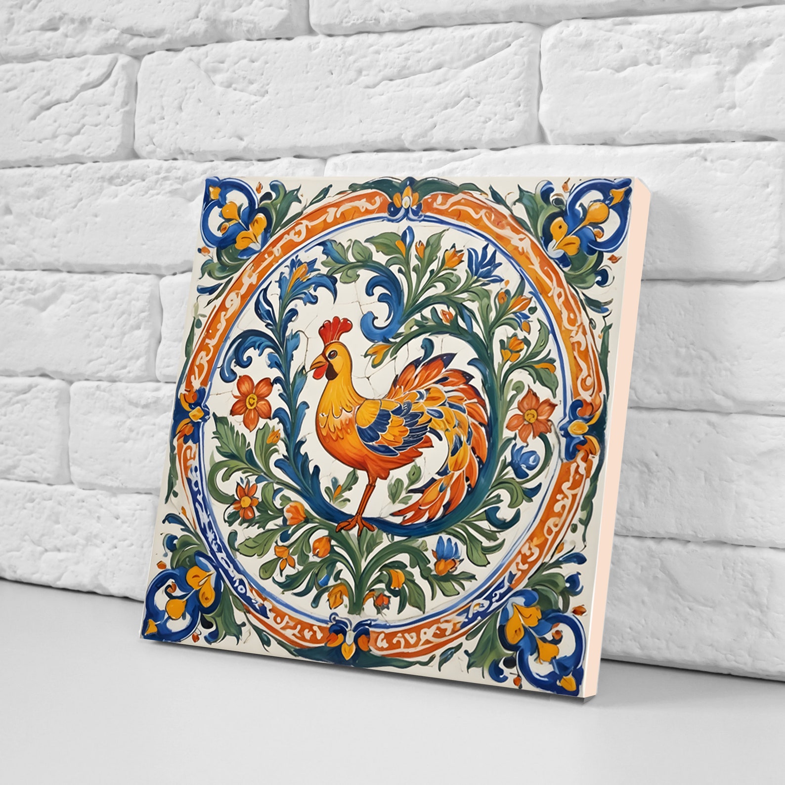 Sicilian Ceramic Tiles: Set of 3, Mediterranean Kitchen & Bath - Etsy
