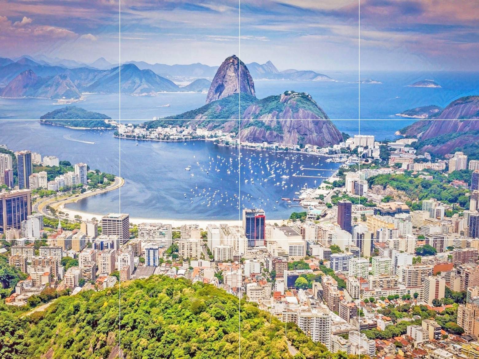 Rio De Janeiro Tile Mural: Brazil Cityscape Ceramic Panel Landscape ...