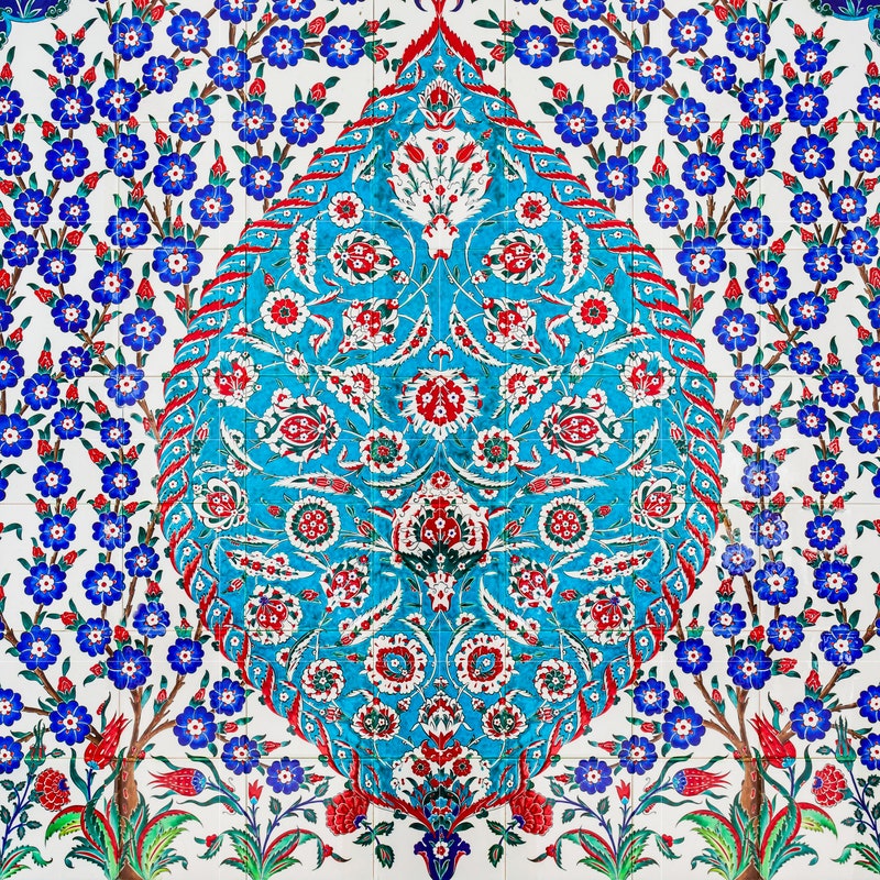 Turkish Tile Mural - Etsy
