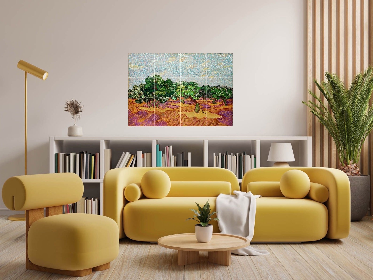 Van Gogh Olive Trees Tile Mural: Countryside Ceramic Mosaic Panel - Etsy