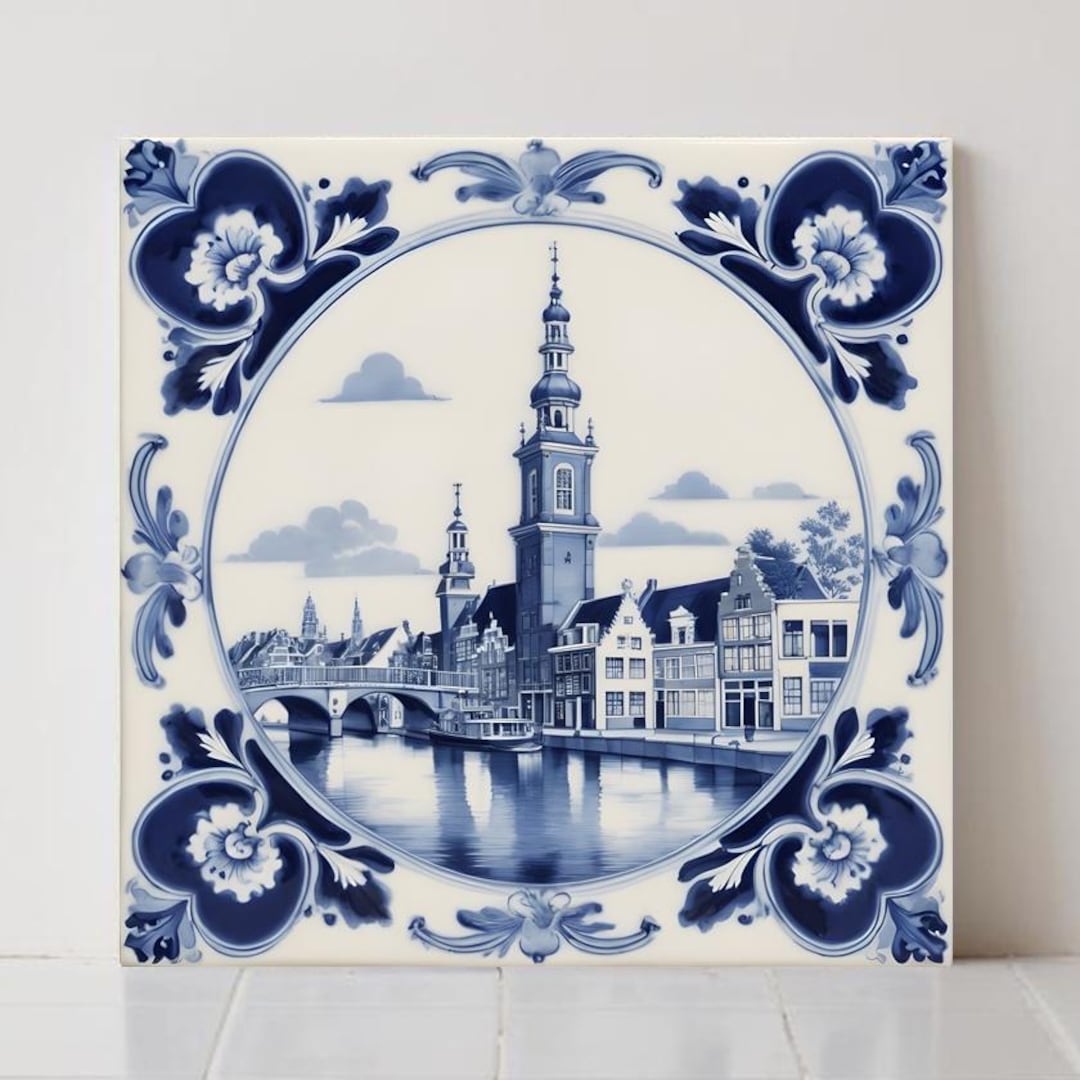 Delft Blue Ceramic Tile Dutch Wall Art Design, Amsterdam Kitchen ...