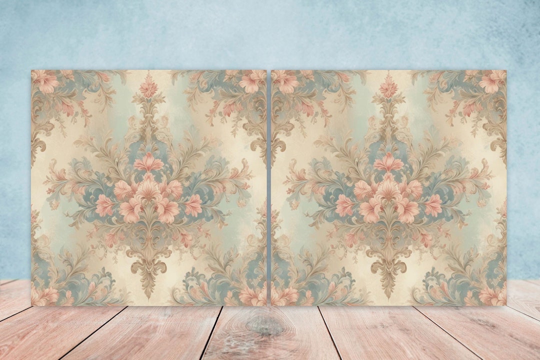 Victorian Tiles - Set of 2 Victorian Wall Decor Ceramic Tiles - Kitchen ...