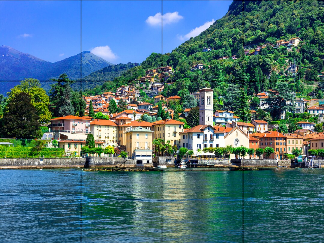 Tile Mural/mosaic Ceramic Panel of Lake Como Italy Art Print Italian ...