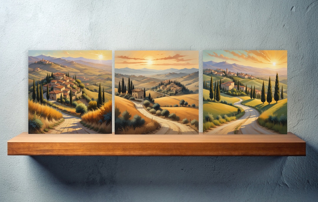 Tuscany Ceramic Tile Set: Italian Kitchen & Bath Wall Decor - Etsy