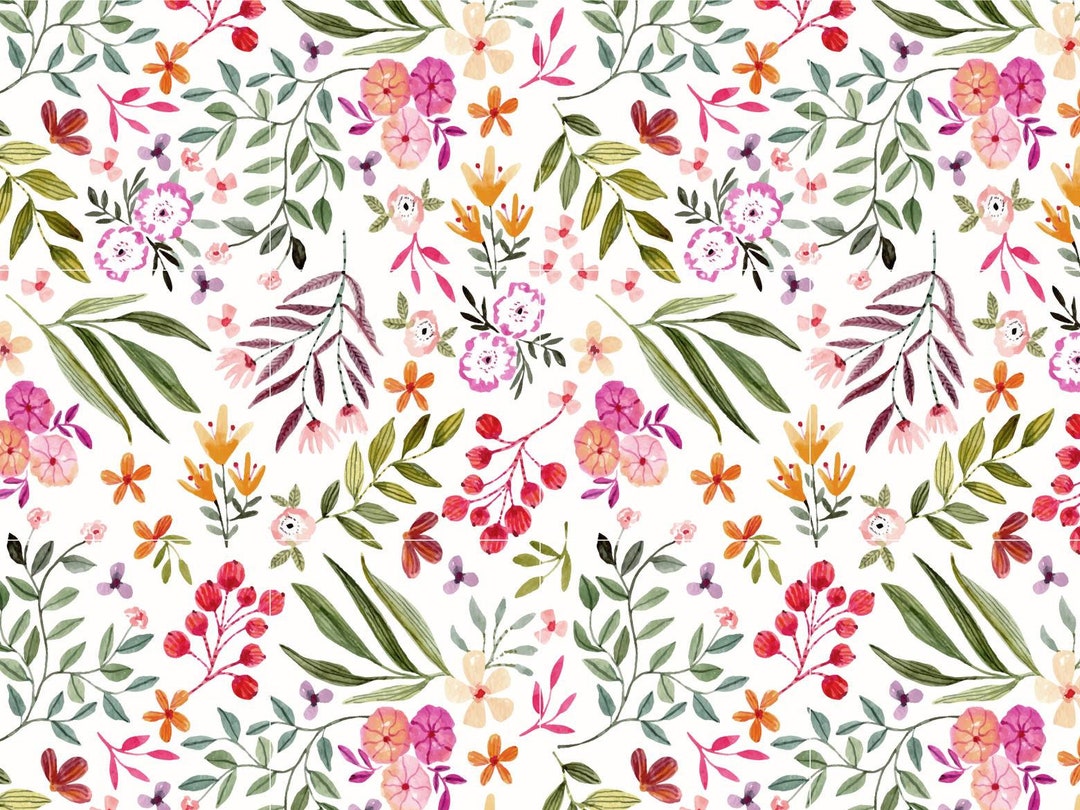 Watercolor Floral Tile Mural: Glossy Ceramic Flower Wall Art - Etsy UK