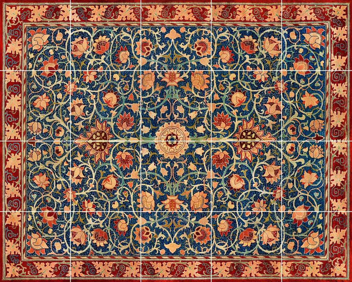 Arabic Tile Mural: Islamic Art Ceramic Panel, Moorish Decor - Etsy
