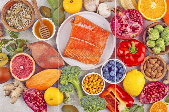 Tile Mural/mosaic Ceramic Panel of Food Kitchen Wall Art | Etsy