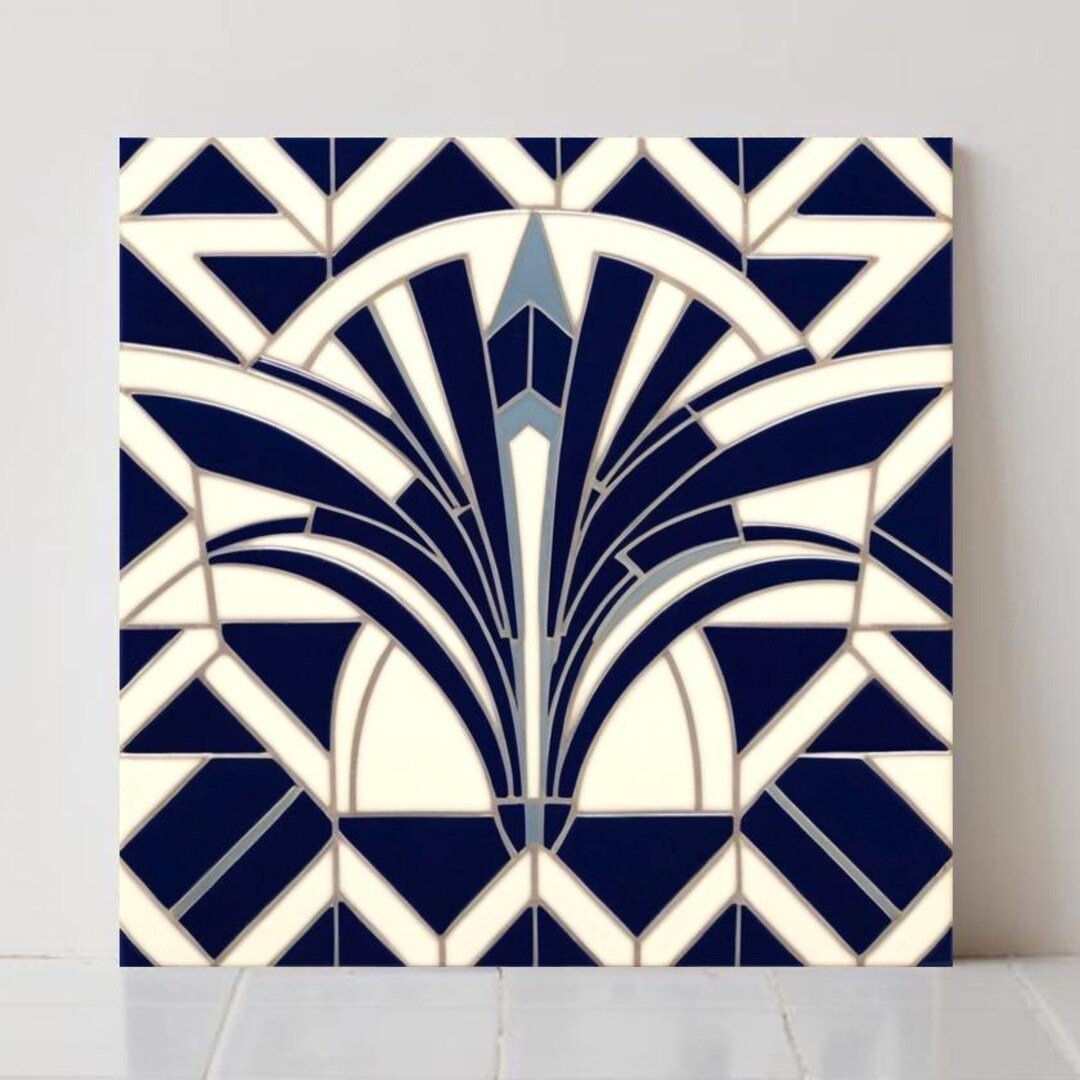 Art Deco Ceramic Tile Geometric Wall Decor Kitchen Backsplash Retro