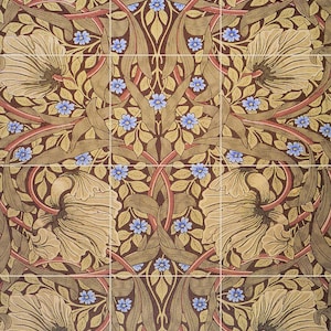 Tile Mural/mosaic Ceramic Panel of William Morris Pimpernel Pattern ...