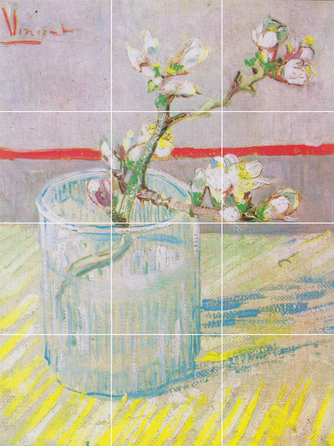 Tile Mural/mosaic Ceramic Panel of Van Gogh Blossoming Almond Branch in ...