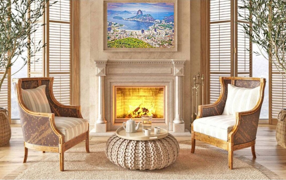 Rio De Janeiro Tile Mural: Brazil Cityscape Ceramic Panel Landscape ...