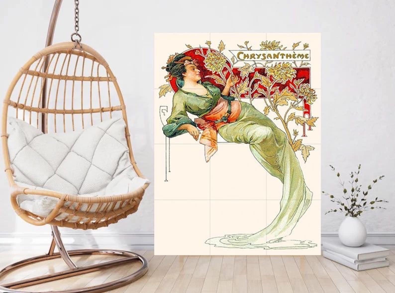 Alphonse Mucha Tile Mural: Belle Epoque Art Nouveau Ceramic Panel - Etsy